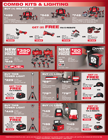 Milwaukee Tool Promos 2024 April to June